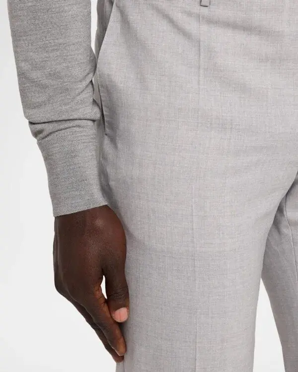 Incotex Apos;s Slim-fit Tropical Wool Trousers - Light Grey
