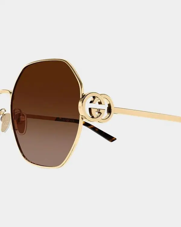 Gucci Light Ribbon 59mm Geometric Sunglasses