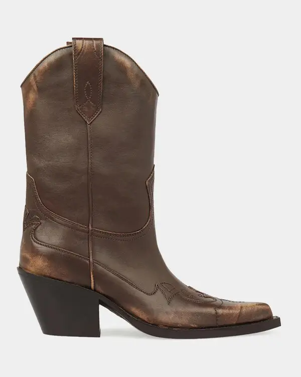 Paris Texas Dakota Suede Mid-calf Western Boots
