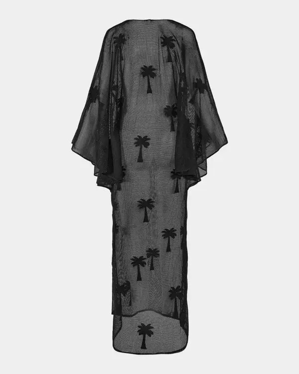 Johanna Ortiz Playa Grande Veil Cotton Mesh Maxi Dress