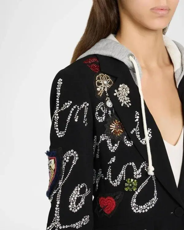 Cinq À Sept Greatest Hits Embellished Hybrid Blazer