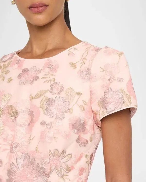 MILLY Daisy Floral-embroidered Mesh Mini Dress