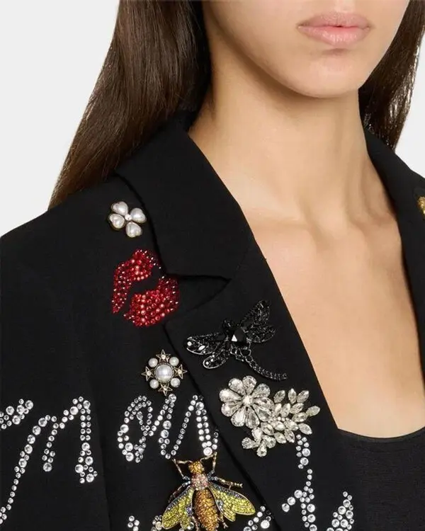 Cinq À Sept Greatest Hits Embellished Blazer - Black/multi