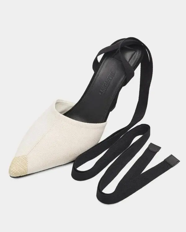 Jacquemus The High Espadrilles Colorblocked Wedge Mules