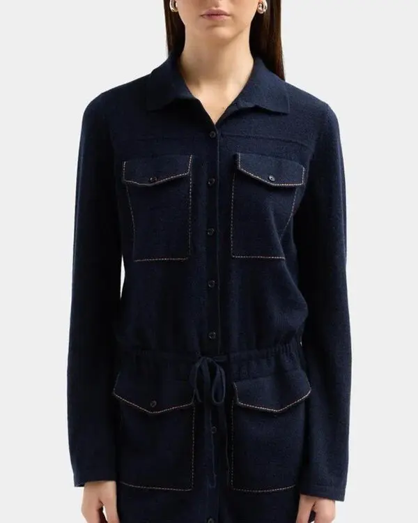 Guest In Residence Industry Cashmere Drawstring Mini Dress