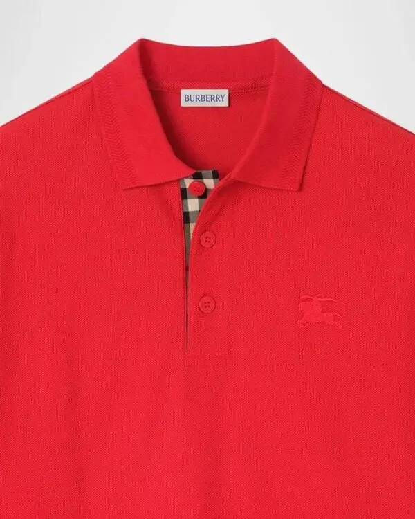 Burberry Apos;s Slim Fit Check-placket Pique Polo Shirt