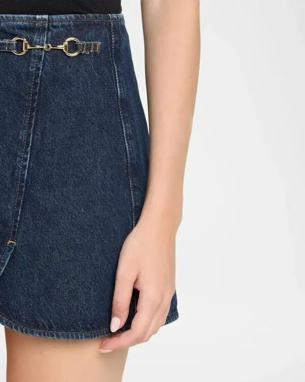 Paige Montanna Denim Mini Skirt