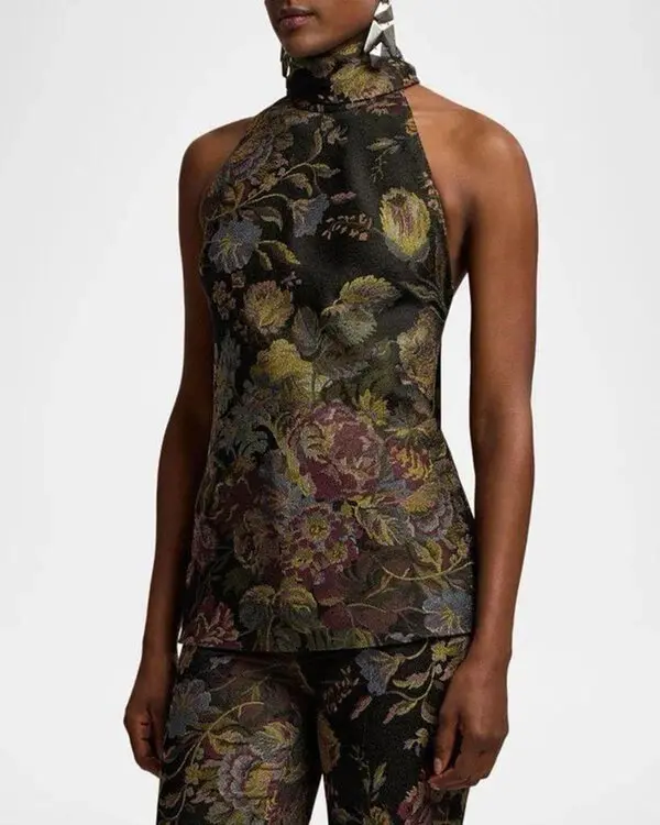 Ralph Lauren Chilton Floral Jacquard Top