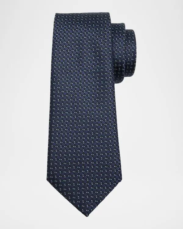Giorgio Armani Apos;s Diamond Jacquard Silk Tie