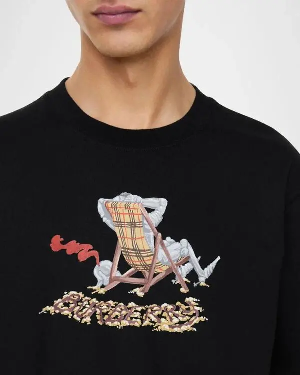 Burberry Apos;s Ryan Equestrian Knight Artwork Crewneck T-shirt