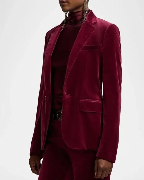 Ralph Lauren Parker Stretch Velvet Jacket