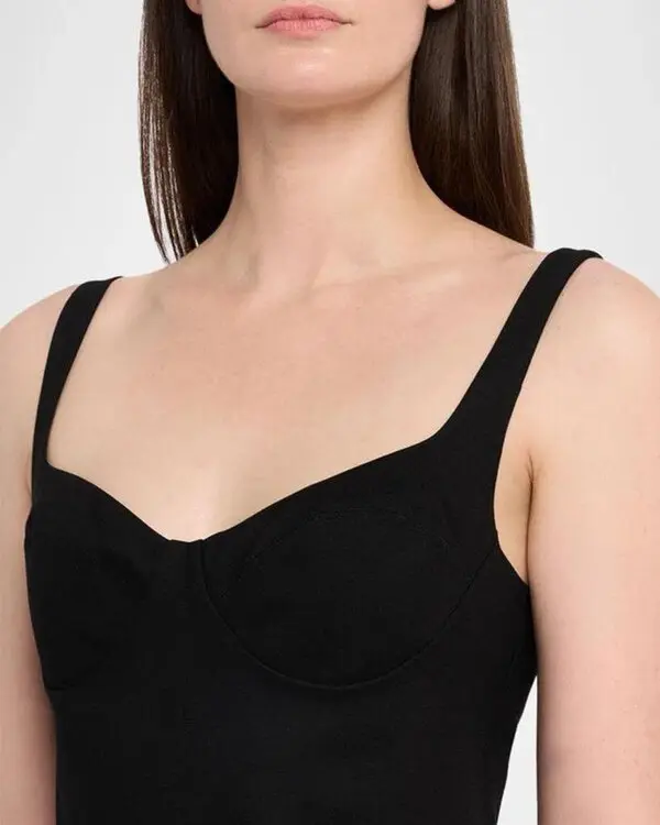 Simkhai Cabot Sculpted Scuba Maxi Dress - Black