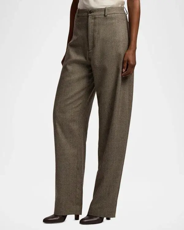 Ralph Lauren Leandre Birdseye Tweed Pants