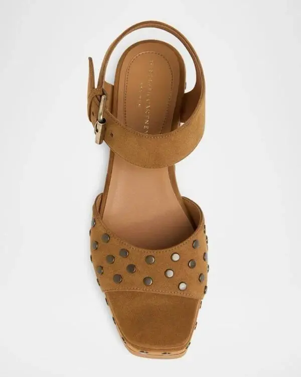 Stella McCartney 80mm Elyse Suede Wedge Sandals