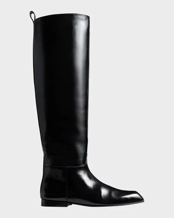 Khaite Colt Leather Riding Boots