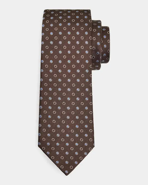 Giorgio Armani Apos;s Filled Polka Dot Silk Tie