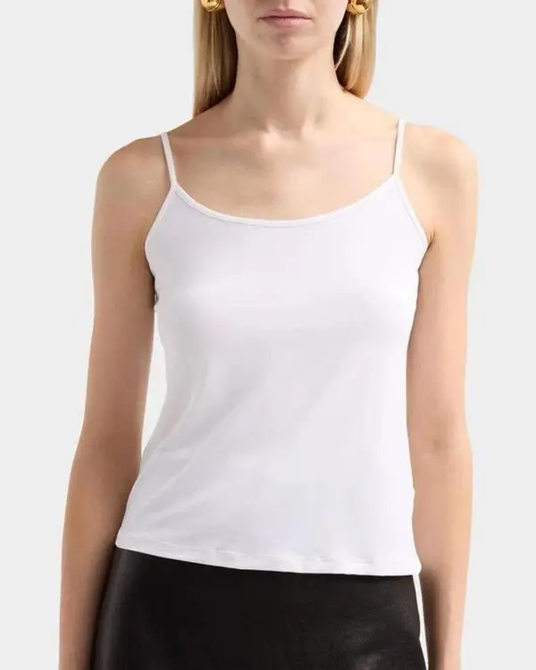 Majestic Filatures Slim Stretch Jersey Cami - Blanc