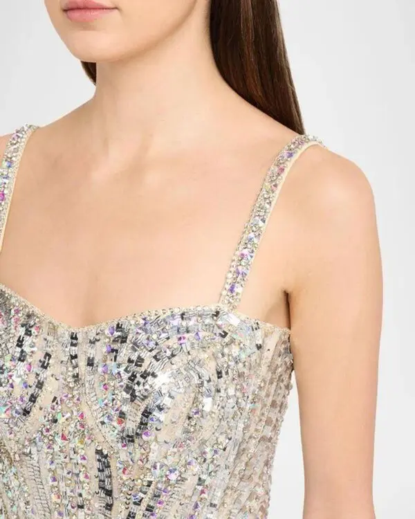 Jenny Packham Rebecca Embellished Sleeveless Mini Dress