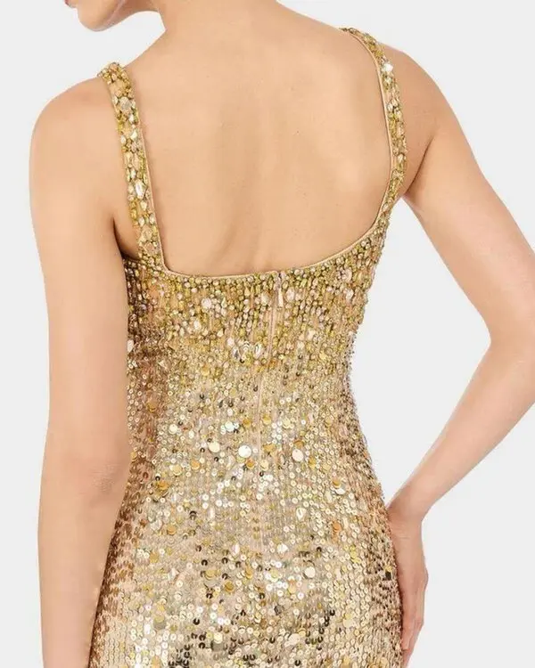 Jenny Packham Mirabeau Crystal Sequined Trumpet Gown