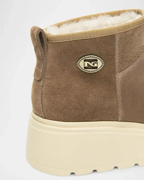 NEROGIARDINI 50mm Suede Platform Ankle Booties