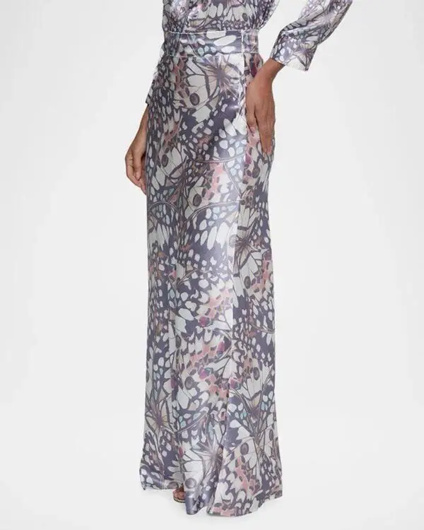 L & APOS;AGENCE Ryker Silk Bias-cut Skirt