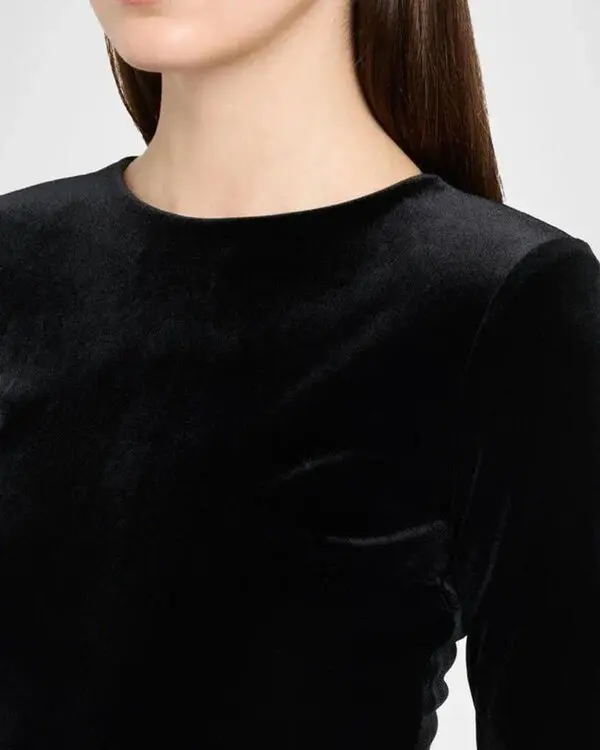 Chiara Boni La Petite Robe Janina Velvet A-line Gown - Black