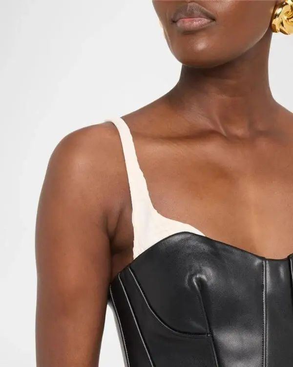 Simkhai Cortland Bustier Midi Dress - Black Mult