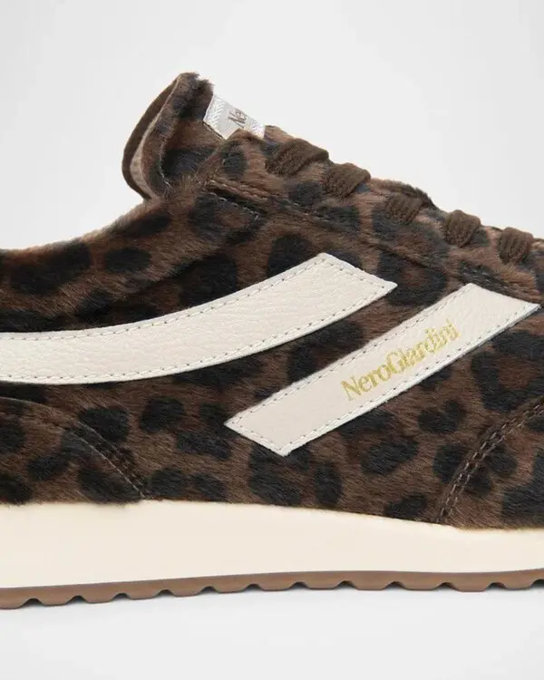 NEROGIARDINI Retro Calf Hair Runner Sneakers