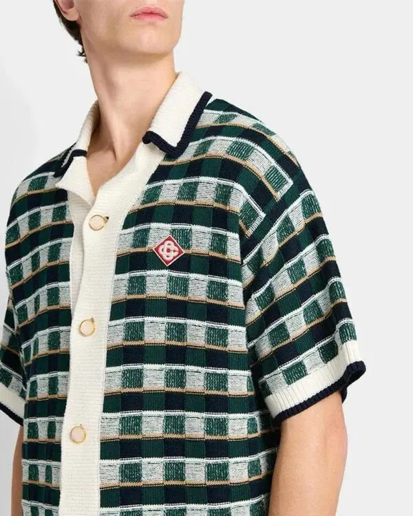 Casablanca Mosaic Cotton Knit Shirt - Multi