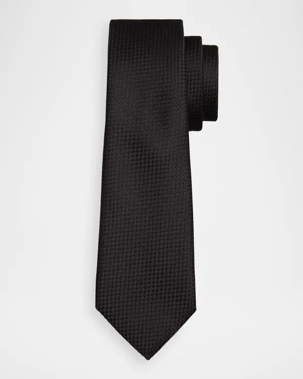TOM FORD Apos;s Tonal Basketweave Jacquard Silk Tie