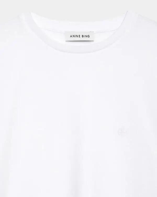 ANINE BING Shelley Crewneck Tee - White