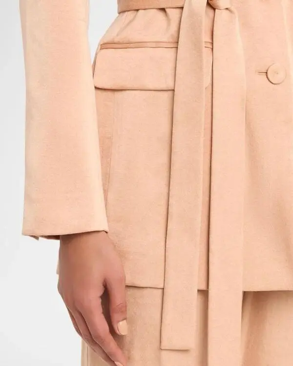 Kobi Halperin Jessi Belted Cotton Jacket - Chai