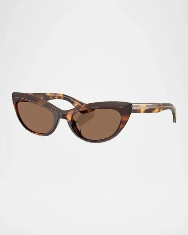 KHAITE X OLIVER PEOPLES 1963c 53mm Cat-eye Sunglasses - Brown