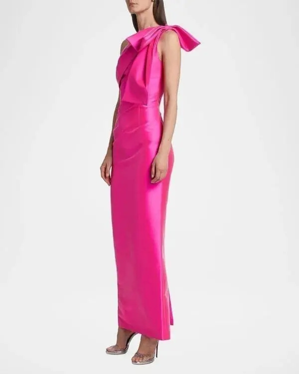 SACHIN BABI Bonnie One-shoulder Satin Gown