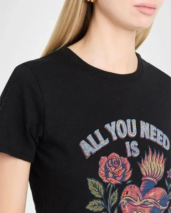 Cinq À Sept All You Need Is Amour Graphic Cotton T-shirt
