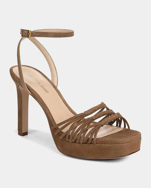 Veronica Beard 100mm Beverlee Suede Platform Sandals