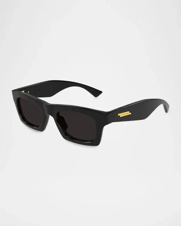 Bottega Veneta Apos;s Bv1457s-001 Acetate Rectangle Sunglasses