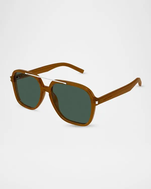 Saint Laurent 58mm Acetate Aviator Sunglasses
