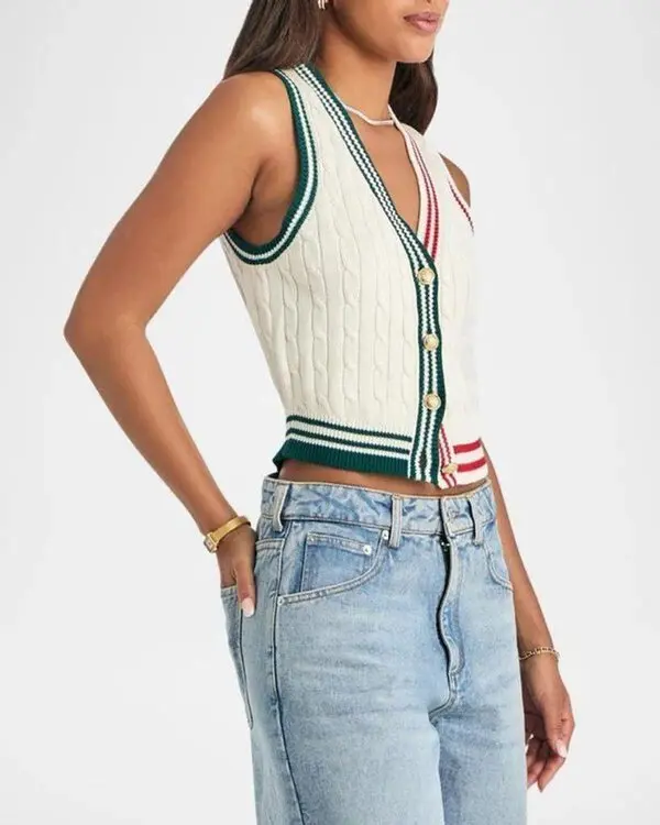 SEROYA Pearson Cable-knit Vest