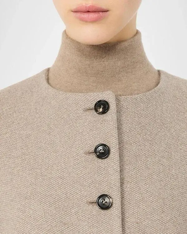 Max Mara Cashmere Single-breasted Collarless Jacket