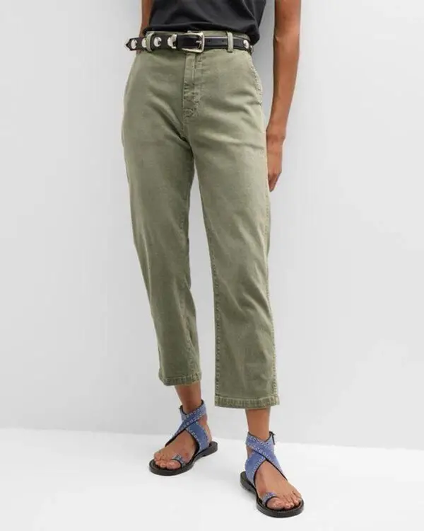 AMO Easy Relaxed Straight-leg Crop Trousers