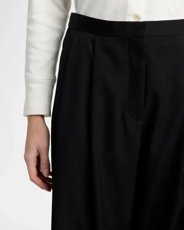 THE ROW Kalyan Wide-leg Wool Gabardine Shorts