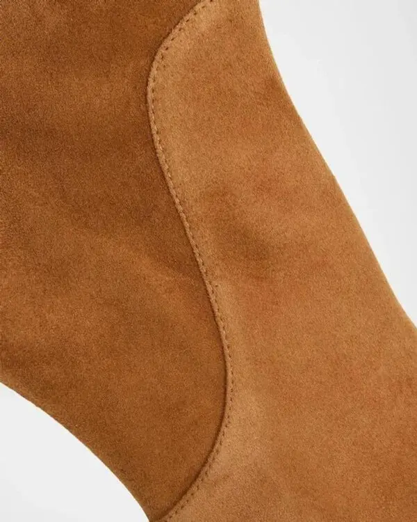 STUART WEITZMAN 75mm Power Suede Knee-high Boots - Boho Tan