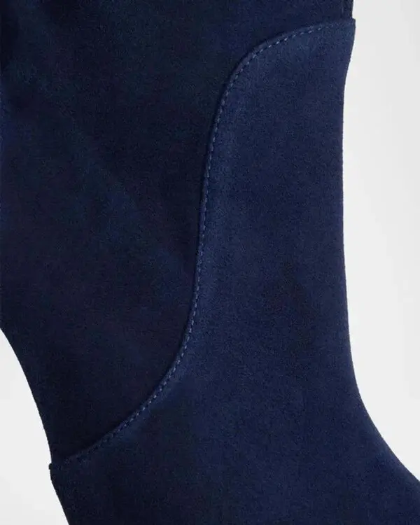 STUART WEITZMAN 75mm Power Suede Knee-high Boots - Nice Blue