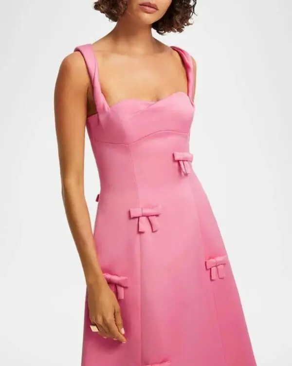LEO LIN Beatrice Bow Midi Dress