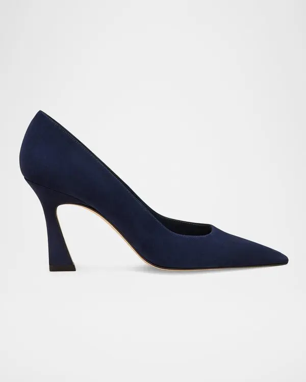 STUART WEITZMAN 85mm Vinnie Suede Pumps - Nice Blue