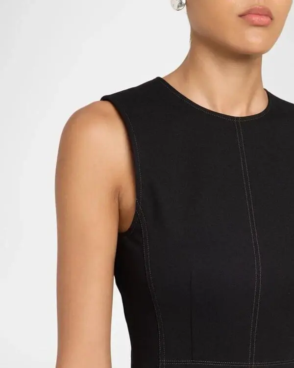 Misook Luxestretch Contrast Stitch Sheath Dress