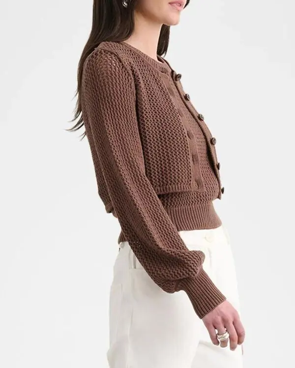 TOCCIN Tori Blouson-sleeve Cardigan