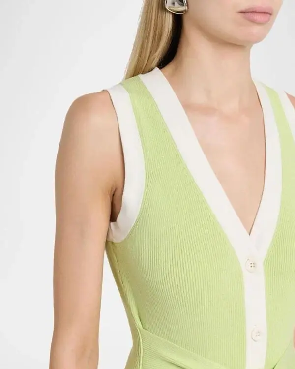 TOCCIN Victoria Tie-front Midi Dress
