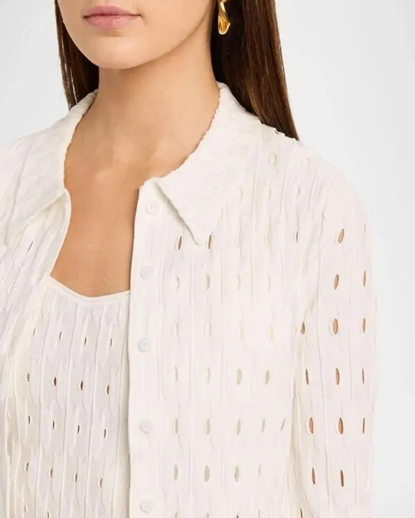 Simkhai Ellsworth Open Knit Cardigan - Ivory